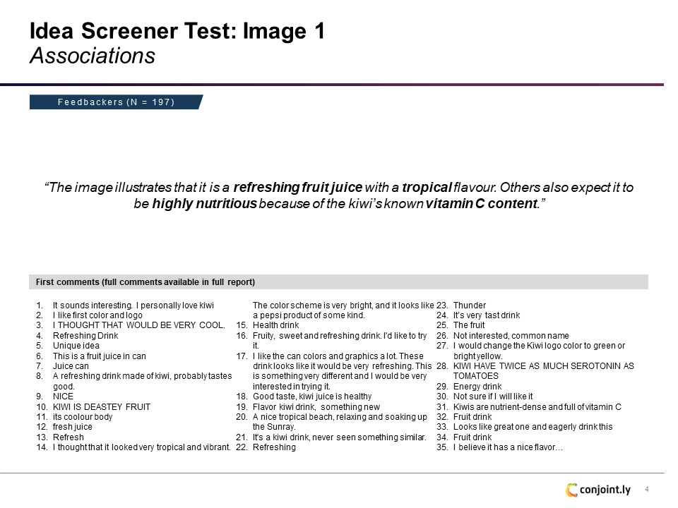 Idea Screener - Conjointly