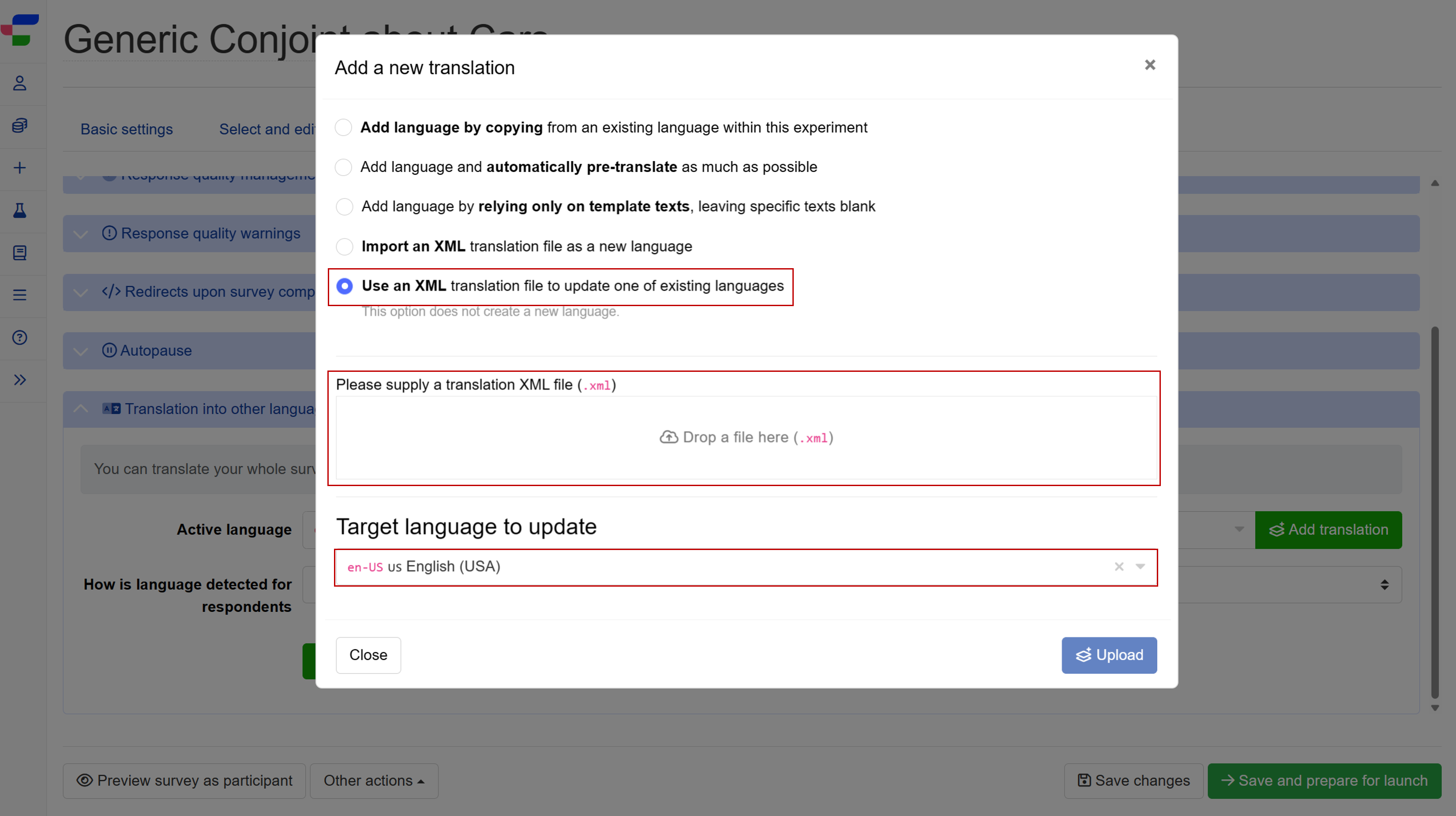 Running Your Study In Multiple Languages - Conjointly