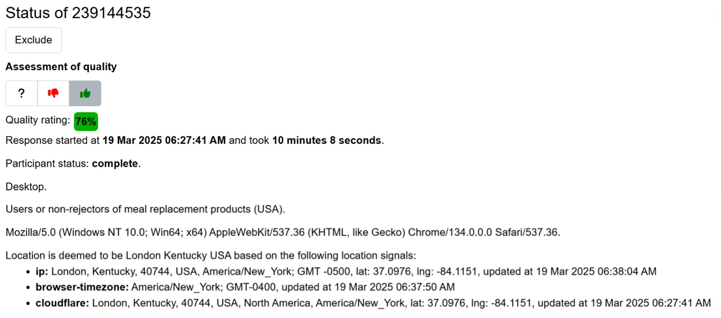 Quality Checker for Survey Responses - Conjointly