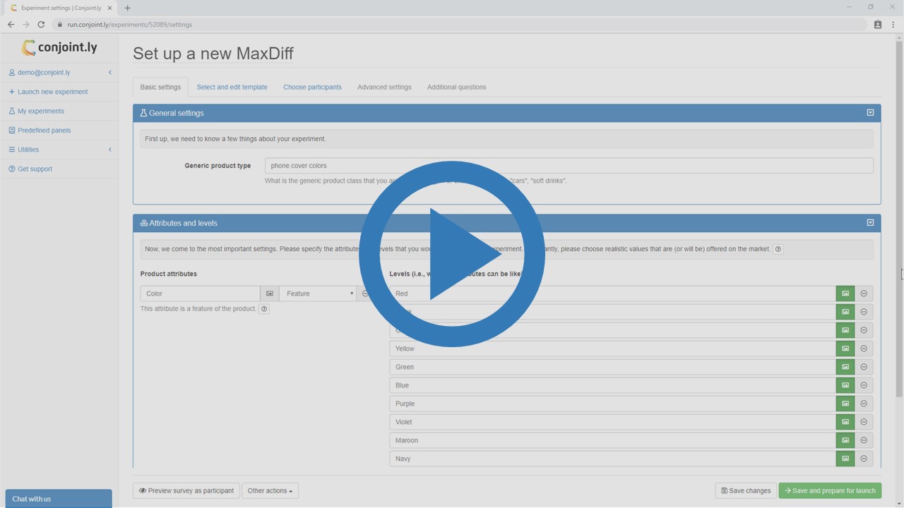 MaxDiff Analysis - Conjointly